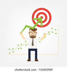 Success Step Reach Business Goal Growing Stock Vector (Royalty Free ...