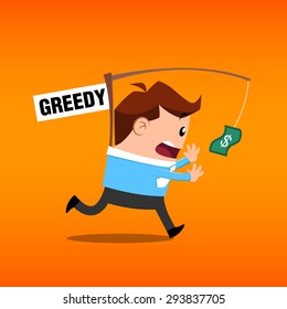 Business Man Greedy Stock Vector (Royalty Free) 293837705 | Shutterstock