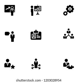 Business Man Icon Set Vector Stock Vector (Royalty Free) 1203028954 ...
