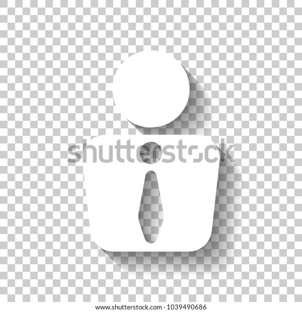Business Man Icon White Icon Shadow Stock Vector (Royalty Free) 1039490686