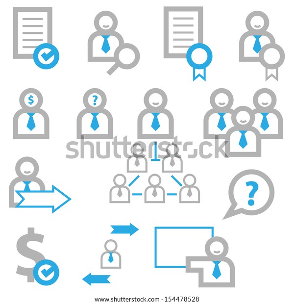 Business Man Icons Stock Vector (Royalty Free) 154478528 | Shutterstock