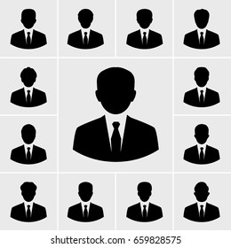 Business Man Icons Vector Set Stock Vector (Royalty Free) 659828509 ...