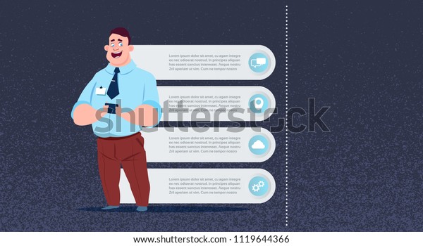 Business Man Infographics Set Copy Space Stock Vector (Royalty Free ...