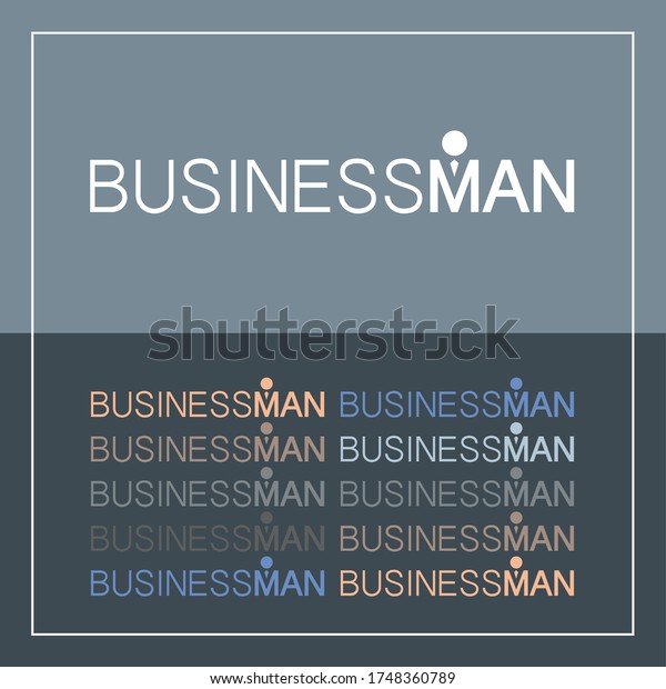 Business Man Logo Typography Stock Vector (Royalty Free) 1748360789 ...