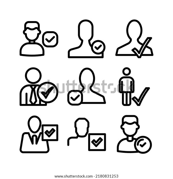 Business Man Ok Icon Logo Isolated Stock Vector (Royalty Free ...