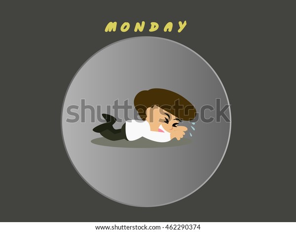 Business Man On Monday Stock Vector (Royalty Free) 462290374 | Shutterstock