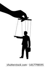 Business Man Puppet Silhouette Vector Stock Vector (Royalty Free ...