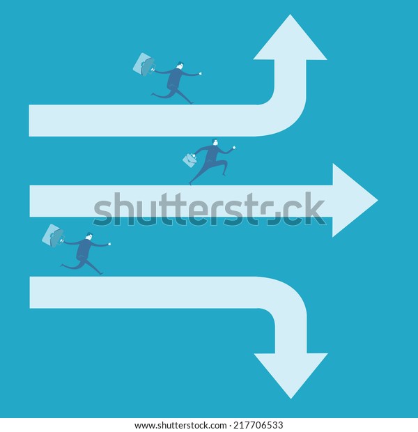 Business Man Running Time Management Stock Vector (Royalty Free ...