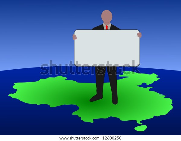 Business Man Standing On Map China Stock Vector (Royalty Free) 12600250 ...
