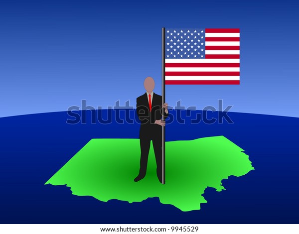 Business Man Standing On Map Ohio Stock Vector (Royalty Free) 9945529 ...