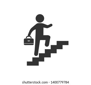 Business Man Success Step Vector Icon Stock Vector (Royalty Free ...