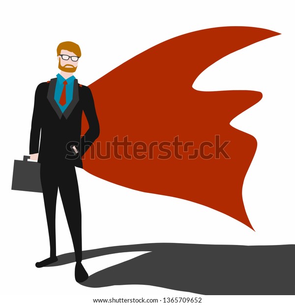 Business Man Superhero Cartoon Vector Illustration Stock Vector ...