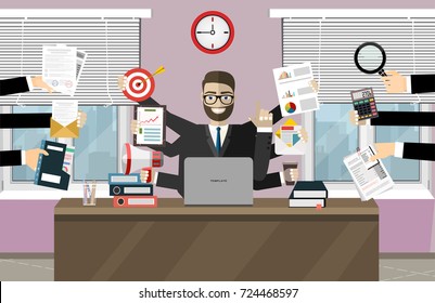 6,031 Multitasking at work cartoon Images, Stock Photos & Vectors ...