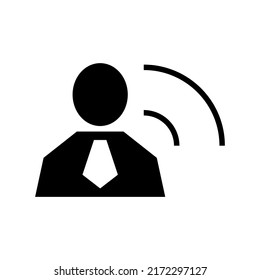 Business Man Talking Icon Logo Isolated Stock Vector (Royalty Free ...