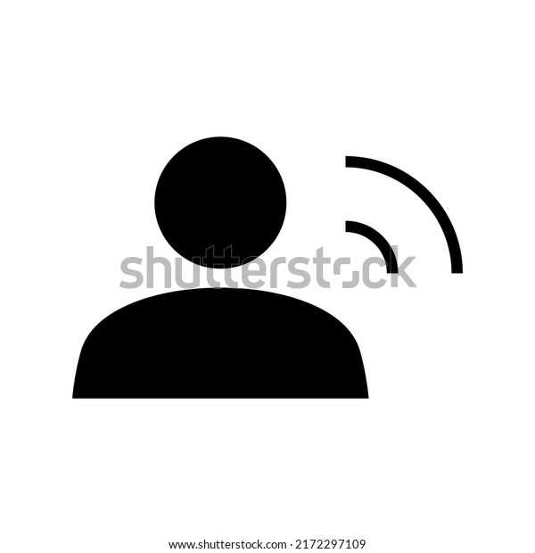 Business Man Talking Icon Logo Isolated Stock Vector (Royalty Free ...