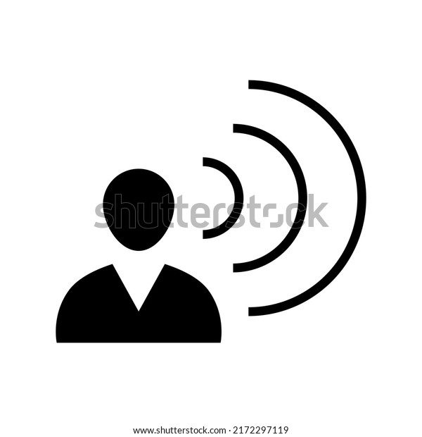 Business Man Talking Icon Logo Isolated Stock Vector (Royalty Free ...
