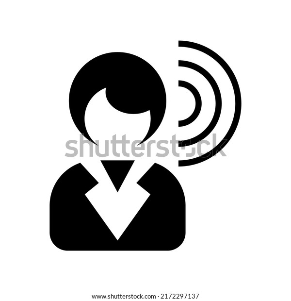 Business Man Talking Icon Logo Isolated Stock Vector (Royalty Free ...