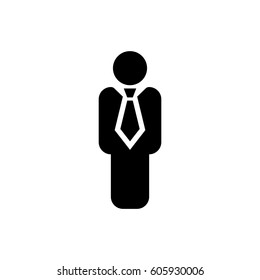Business Man Tie Icon Vector Illustration Stock Vector (Royalty Free ...