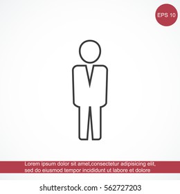 Business Man Vector Iconflat Design Stock Vector (Royalty Free ...