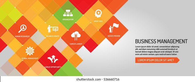 Business Management Banner Stock Vector (Royalty Free) 536660716 ...
