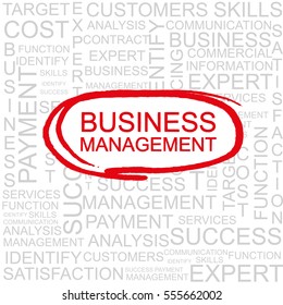 Business Management Word Cloud Business Concept Stock Vector (Royalty ...