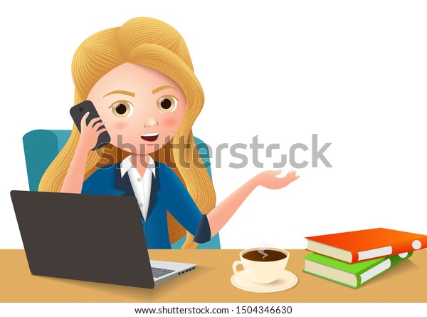 Business Manager Office Desk Vector Character Stock Vector (Royalty ...
