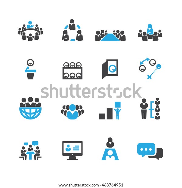 Business and Meeting icons,Vector