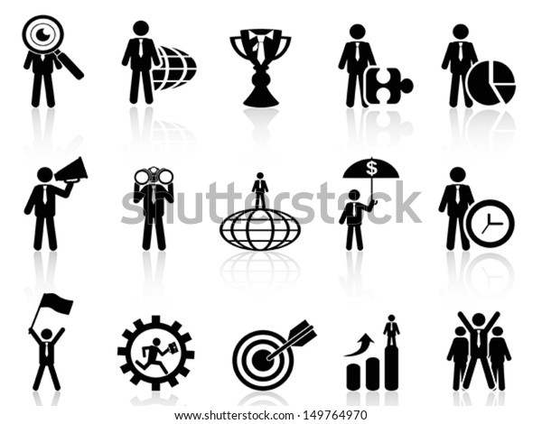 Business Metaphor Icons Set Stock Vector (Royalty Free) 149764970 ...