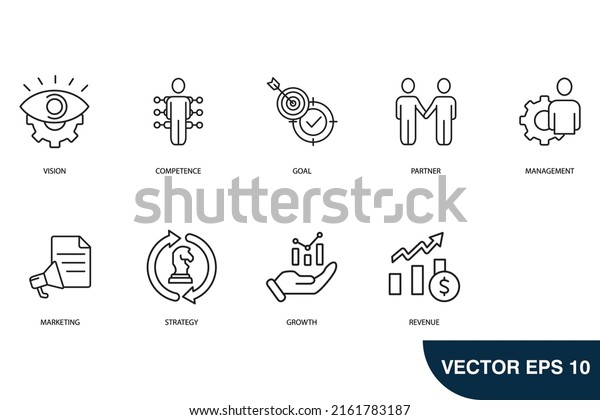 Business Model Icons Set Business Model Stock Vector (Royalty Free ...