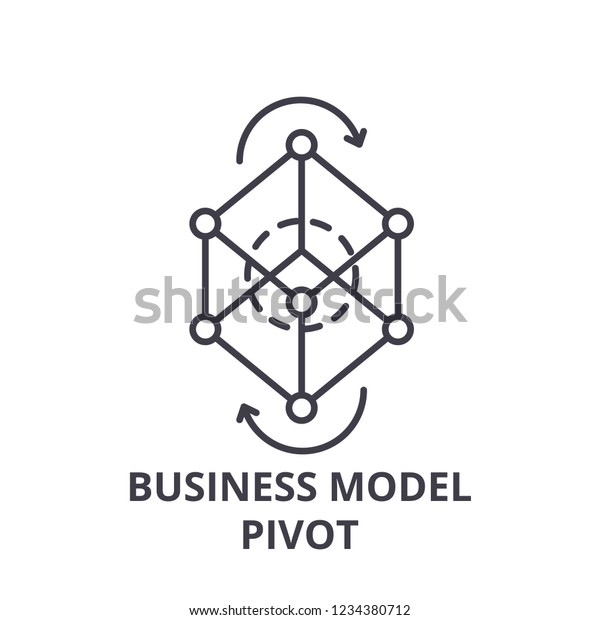 Business Model Pivot Line Icon Concept Stock Vector (Royalty Free ...