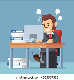 Business Monkey Stress Work Stock Vector (Royalty Free) 555537385 ...