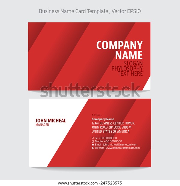 Business Name Card Abstract Background Vector Stock Vector (Royalty ...