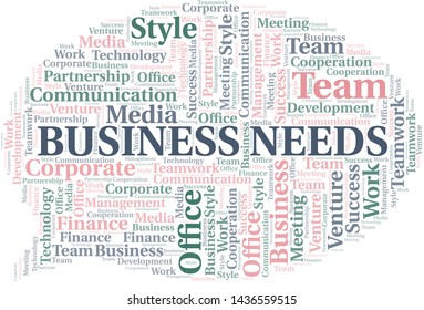 Business Needs Word Cloud Collage Made Stock Vector (Royalty Free ...