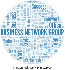 Business Network Group Word Cloud Collage Stock Vector (Royalty Free ...