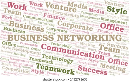 Business Networking Word Cloud Collage Made Stock Vector (Royalty Free ...