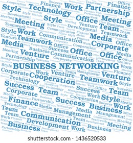 Business Networking Word Cloud Collage Made Stock Vector (Royalty Free ...