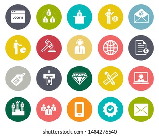 Business Office Icons Computer Icons Presentation Stock Vector (Royalty ...