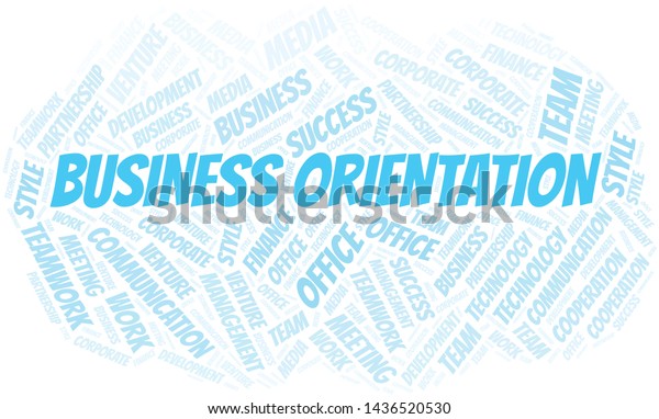 Business Orientation Word Cloud Collage Made Stock Vector (Royalty Free ...