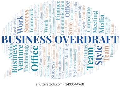 Business Overdraft Word Cloud Collage Made Stock Vector (Royalty Free ...