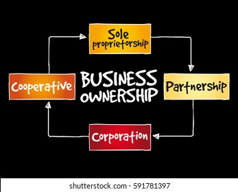 Business Ownership Mind Map Concept Background Stock Vector (Royalty ...