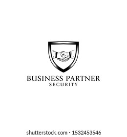 Business Partner Security Handshake Logo Vector Stock Vector (Royalty ...