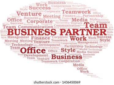 Business Partner Word Cloud Collage Made: vector de stock (libre de ...