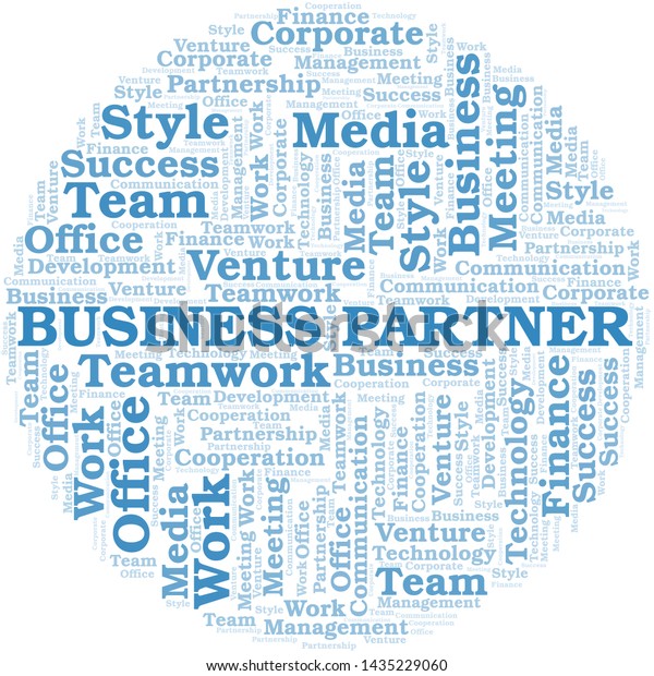 Business Partner Word Cloud Collage Made Stock Vector (Royalty Free ...