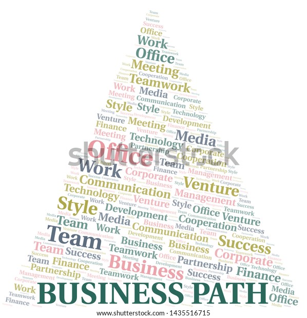 Business Path Word Cloud Collage Made Stock Vector (Royalty Free ...
