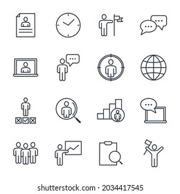 Business People Elements Set Icon Symbol Stock Vector (Royalty Free ...