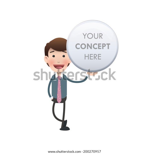 Business People Holding Button Web Over Stock Vector (Royalty Free ...