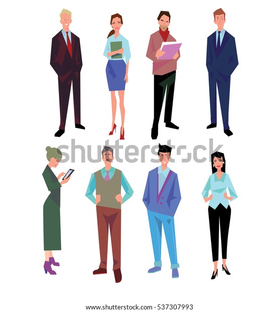 Business People Office Vector Set Stock Vector (Royalty Free) 537307993