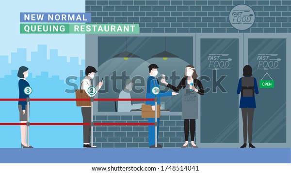 Business People Queue Number Screening Test Stock Vector (Royalty Free ...