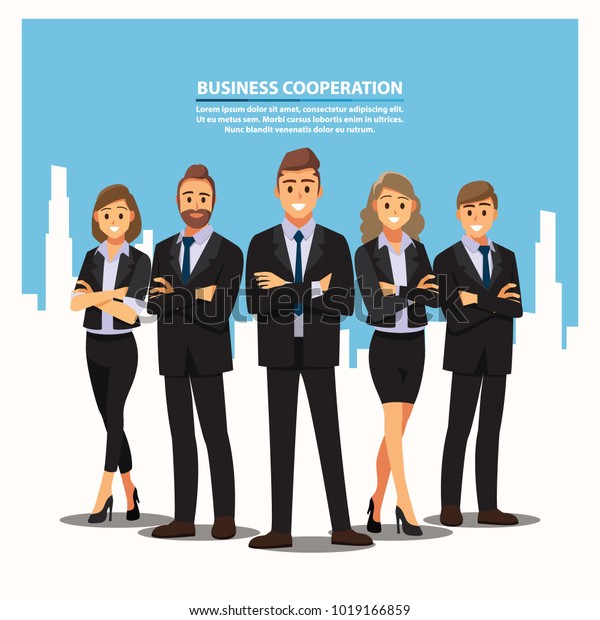 Business People Teamwork Vector Illustration Cartoon Stock Vector ...