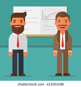 Business People Training Process Isolated Icon: vector de stock (libre ...